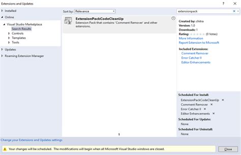 Create An Extension Pack Visual Studio Windows Microsoft Learn
