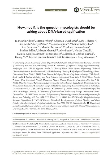 pdf how not if is the question mycologists should be asking about