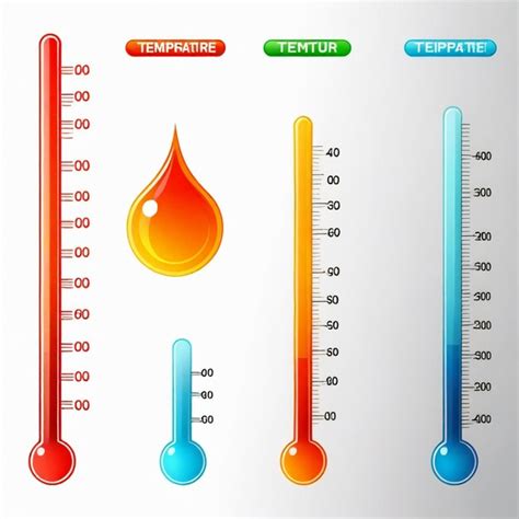 Premium Vector A Red And Blue Temperature Temperature With Thermometer Showing The Temperature