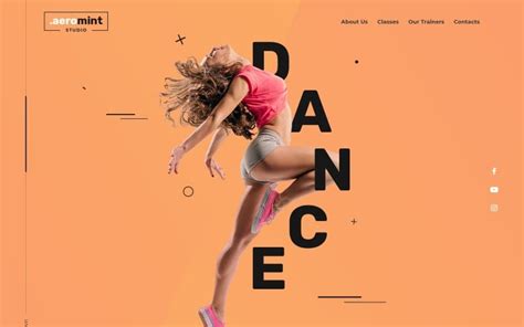 Dance Studio Website Templates 54 Best Dance Academy Classes Web Themes