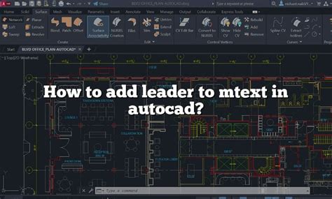 How To Add Leader To Mtext In Autocad