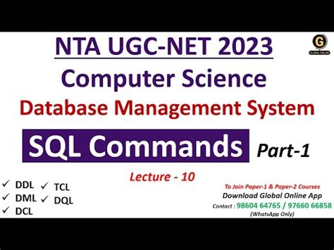 SQL Commands In DBMS DDL And Its Types In DBMS For UGC NET NTA UGC NET Computer Science
