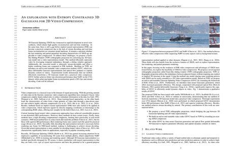 An Exploration With Entropy Constrained 3d Gaussians For 2d Video