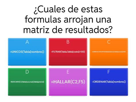 formulas quiz