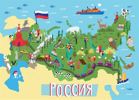 Карта России для детей в картинках (30 картинок) 🔥