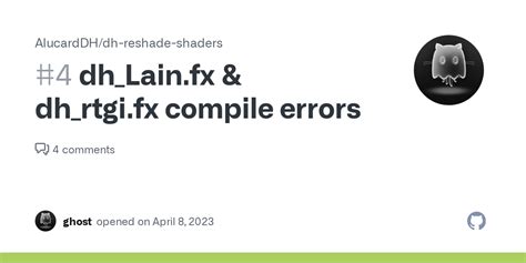 Dhlainfx And Dhrtx Compile Errors · Issue 4 · Alucarddhdh Reshade Shaders · Github