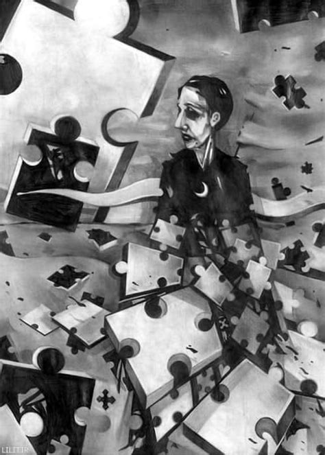 🎨 اثر هنری تابلو نقاشی مفهومی تکه های بهم ریخته لیلیت ® Lilit