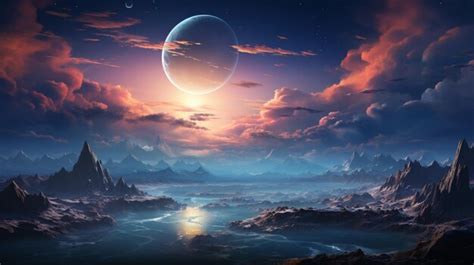 Premium AI Image The Moon And Clouds