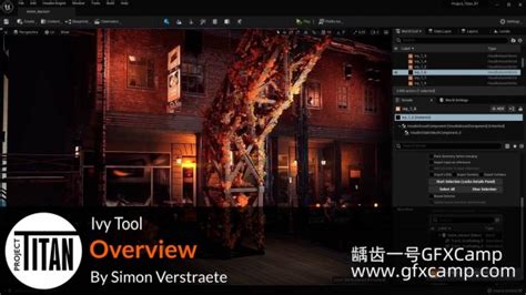Houdini藤蔓植物生成工具教程 Sidefx Project Titan Ivy Tool 龋齿一号gfxcamp