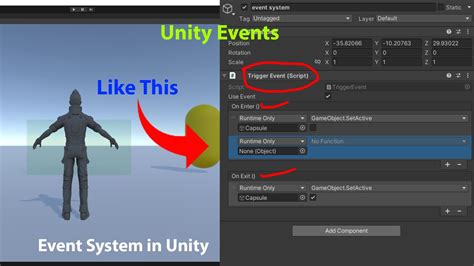 How To Use Unity Events Event System On Trigger Enter And Exit Youtube