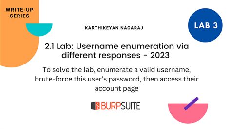 2 1 lab username enumeration via different responses — 3 2023 by