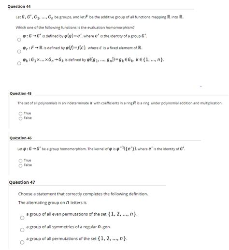 solved question 44 let g g g1 gabe groups and let