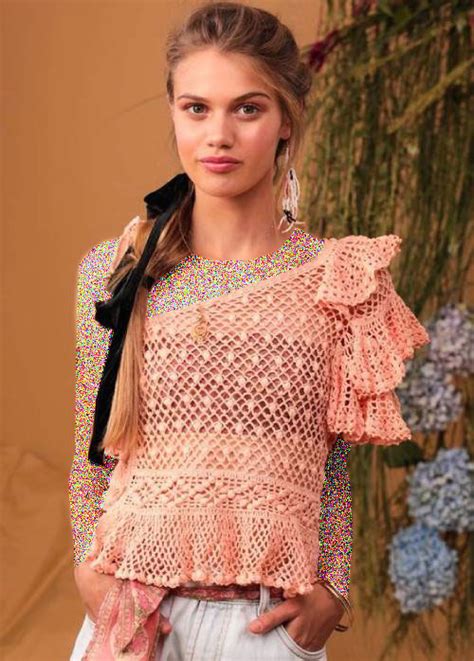 ۲۵ مدل تاپ بافتنی دخترانه در طرح ها و رنگ های متنوع ستاره