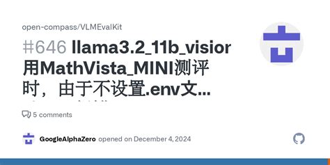 Llama3211bvision用mathvistamini测评时，由于不设置env文件，会报错 · Issue 646 · Open Compassvlmevalkit