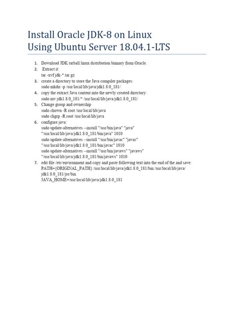 Install Oracle Jdk On Linux Pdf