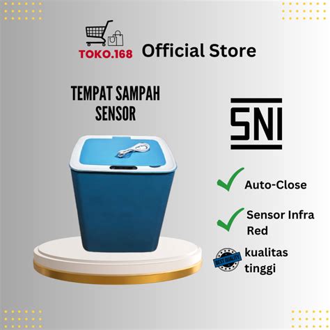 jual tempat sampah sensor infrared otomatis kapasitas 14l shopee