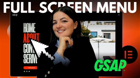 GSAP FULL-SCREEN MENU (OFF-CANVAS) - Elementor Wordpress Tutorial Flex Container - YouTube