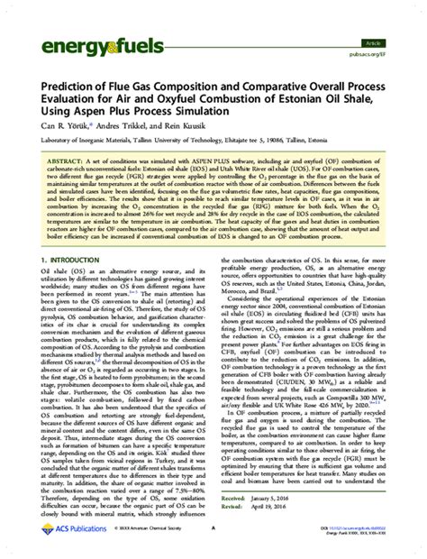 Pdf Prediction Of Flue Gas Composition And Comparative Overall