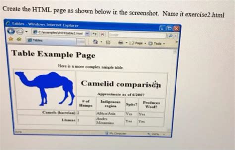 Solved Create The HTML Page As Shown Below In The Chegg