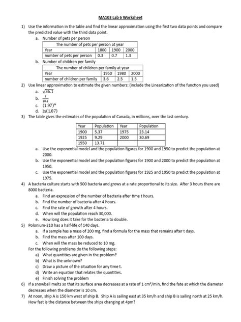 ma 103 lab 6 worksheet pdf mass mathematics