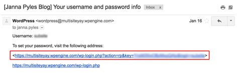 Reset WordPress Admin Password WP Engine