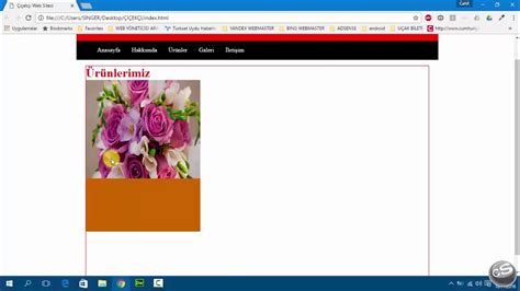 Html Ve Css Le Çiçekçi Web Sitesi Yapma Youtube