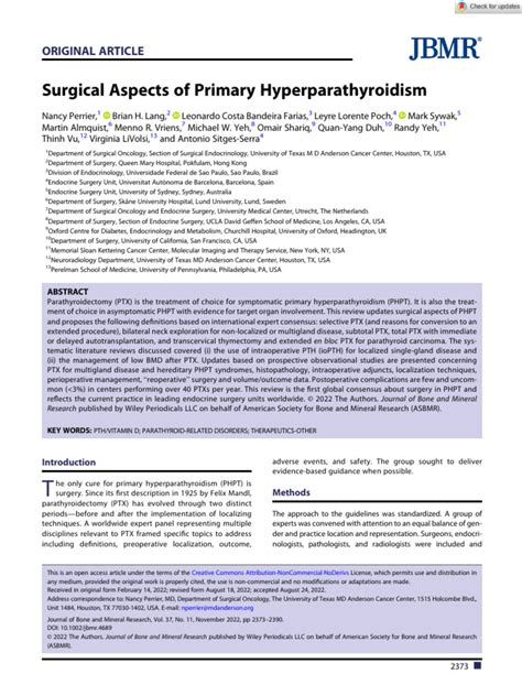 Surgical Aspects Of Primary Hyperparathyroidism Pdf Medical Imaging Medical Ultrasound