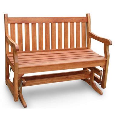 The Brazilian Eucalyptus Glider Furniture Hammacher Schlemmer