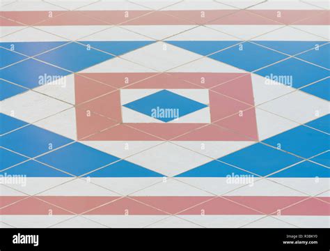 Paving Tiles Geometric Three Colors Pattern Background Stock Photo Alamy