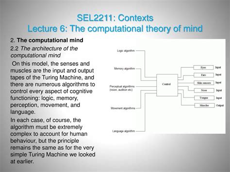 PPT SEL Contexts Lecture The Computational Theory Of Mind PowerPoint Presentation ID
