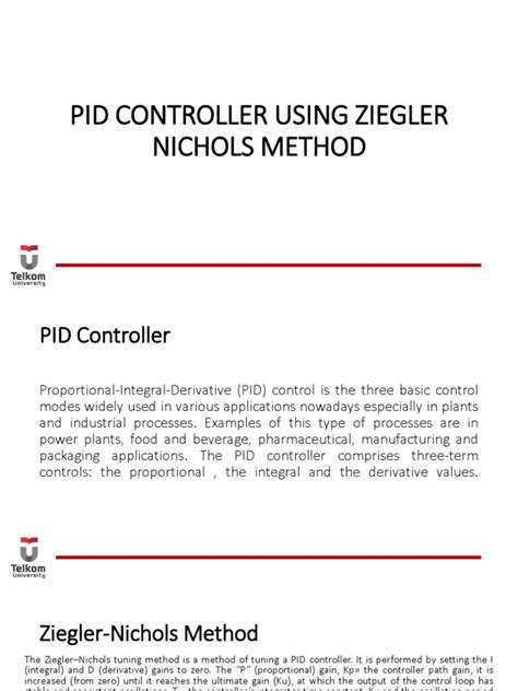 pid controller using ziegler nichols method pdf control engineering