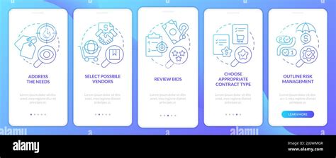 Procurement Management Plan Blue Gradient Onboarding Mobile App Screen