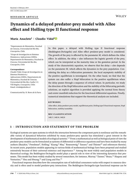 Dynamics Of A Delayed Predator‐prey Model With Allee Effect And Holling
