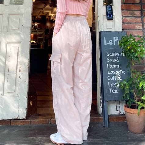 🚛당일발송 7color스트릿룩 카고 간절기 나일론 폴리 바스락 건빵 주머니 포켓 밀리터리 힙스터 힙 와이드 팬츠 Cargo Nylon Pocket Pants