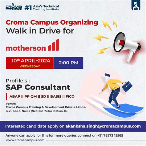 Croma Campus Pvt Ltd On Linkedin Croma Campus Representing Walk In