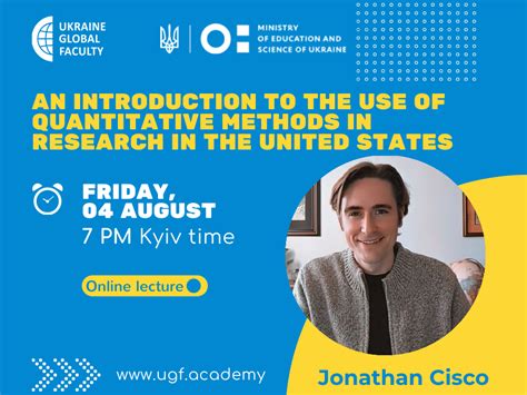 Запрошуємо на онлайн лекцію Jonathan Cisco An Introduction To The Use Of Quantitative Methods