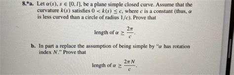 solved 8 a let a s € [0 1 be a plane simple closed