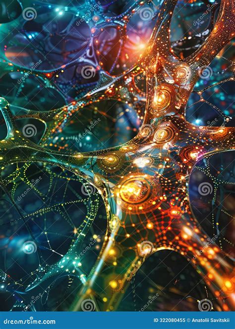 An Abstract Representation Of A Neural Network Showcasing The