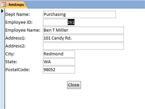 MS Access Creating Bound Forms Using A SQL Server View