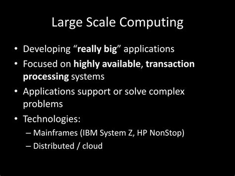 Ppt Csci 365 Introduction To Large Scale Computing Powerpoint
