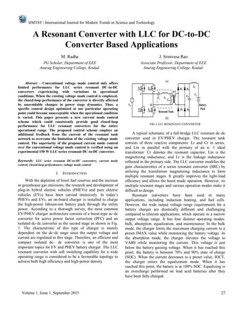 Analysis And Design Of Llc Resonant Converter With Integrated