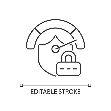 Strong Password Linear Icon Safeguard For Confidential Data Internet