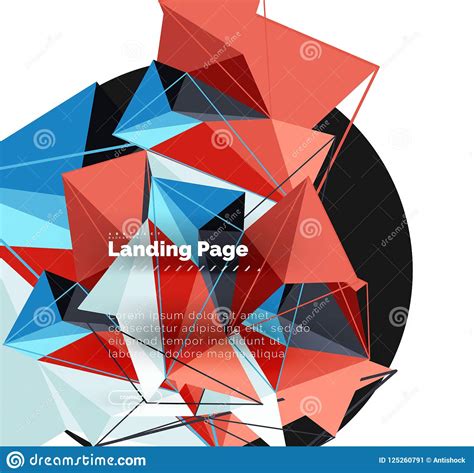 Vector 3d Triangle Abstract Background Polygonal Geometric Design Stock Vector Illustration