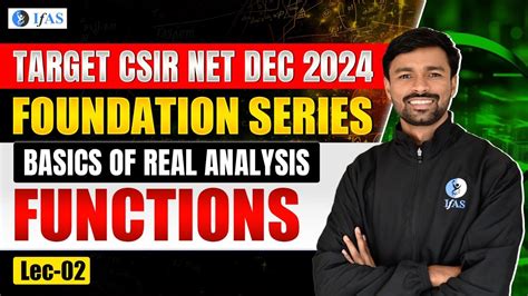 Functions Basics Of Real Analysis For Csir Net Mathematical Science Ifas Mathematics Youtube