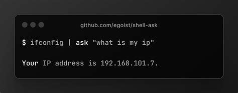 Github Egoistshell Ask Ask Llm Directly From Your Terminal