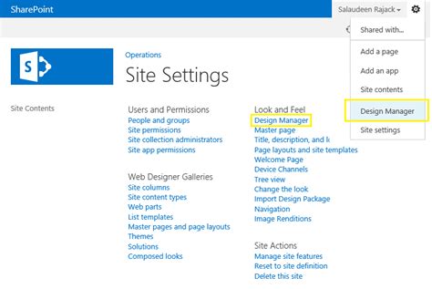 master page sharepoint diary