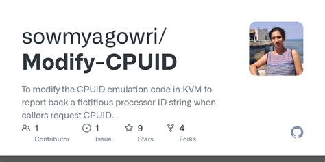 github sowmyagowri modify cpuid to modify the cpuid emulation code