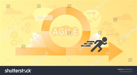 Agile Development Methodology Icon Vector Illustration เวกเตอรสตอก
