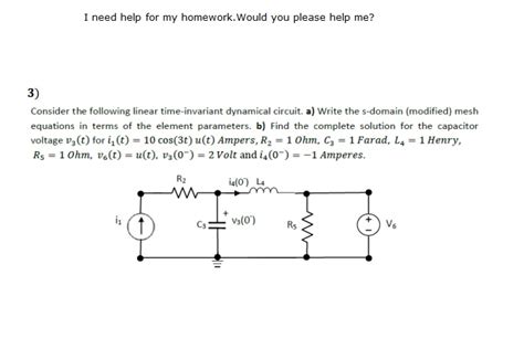Solved Consider The Following Linear Time Invariant