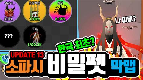 소파시 업데이트 신맵 밤시크릿 펫 등장 확률 ㄹㅈㄷ 소드 파이터 시뮬레이터 Youtube